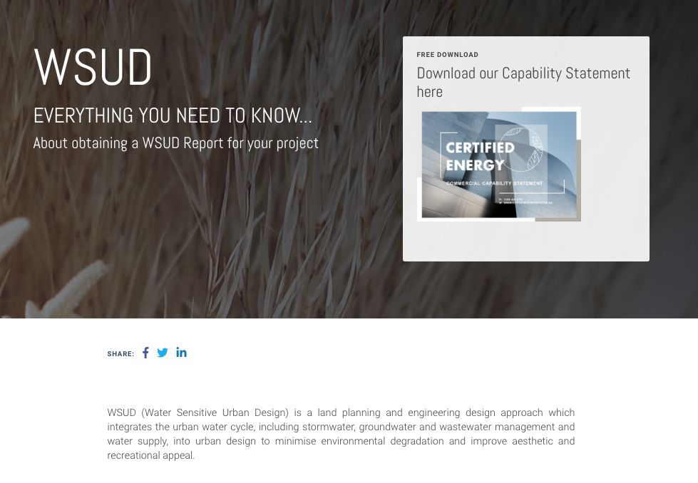 WSUD Report? Everything you need to know